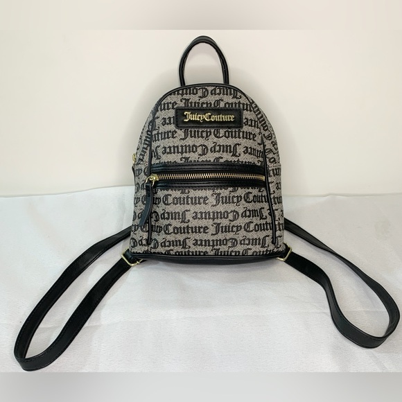 Juicy Couture | Bags | Juicy Couture Black And Gray Mini Backpack Y2k ...